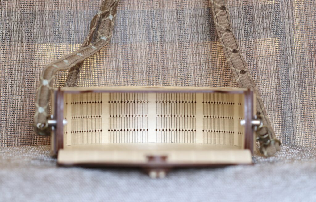 Wood Purse: Maple Wood with Etched Designs on the front and back of ...